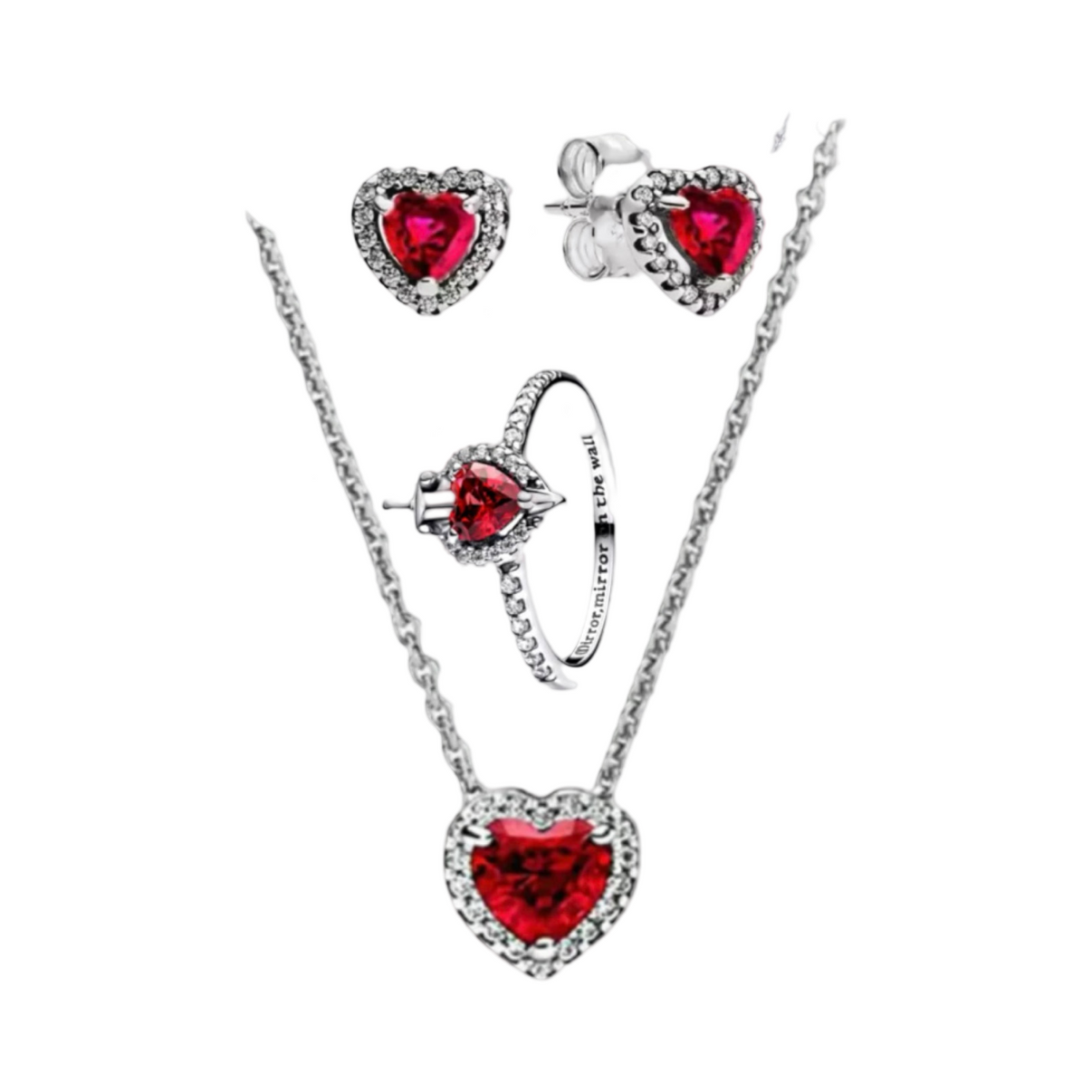 KILLER LOVE HEART STUDS TRIO – Galore Ringss
